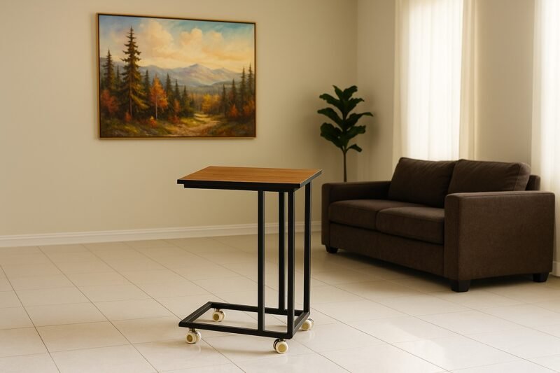 Movable side table 35*50 cm with 4 wheels - ACI Store